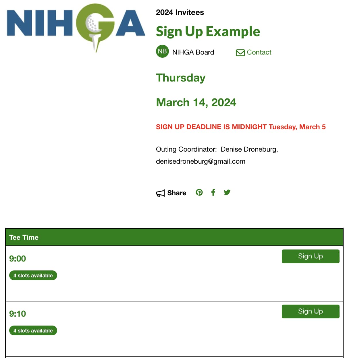 How to Sign Up for a Tee Time Using Sign Up Genius – NIHGA