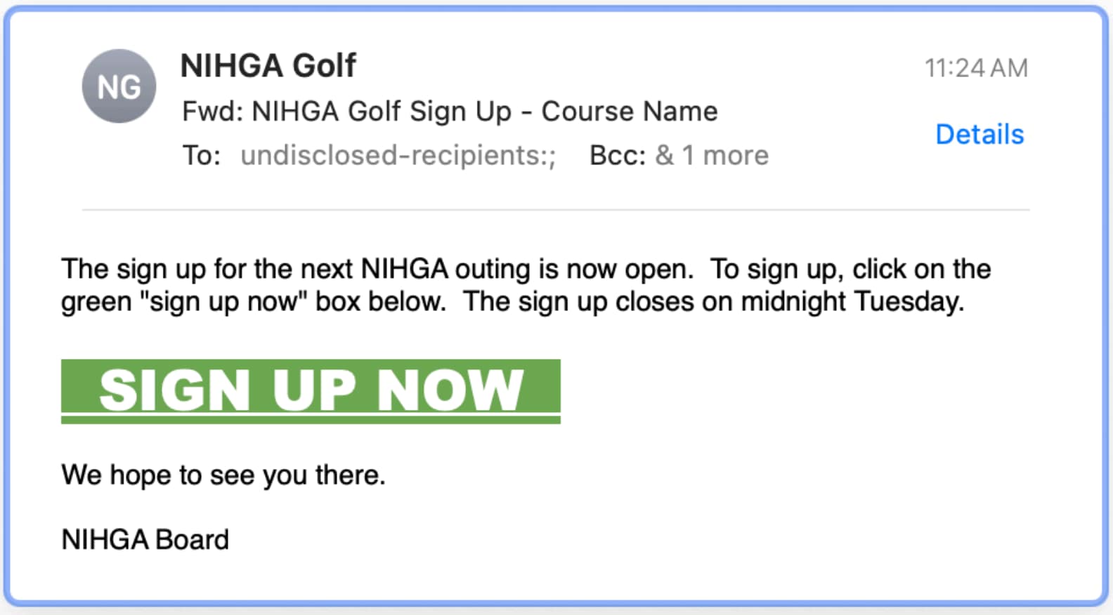How to Sign Up for a Tee Time Using Sign Up Genius – NIHGA
